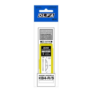 Lames OLFA KB4-R incurvée | Modélisme, sculpture | Pour scalpel OLFA AK-4 | 8 mm | 10 lames